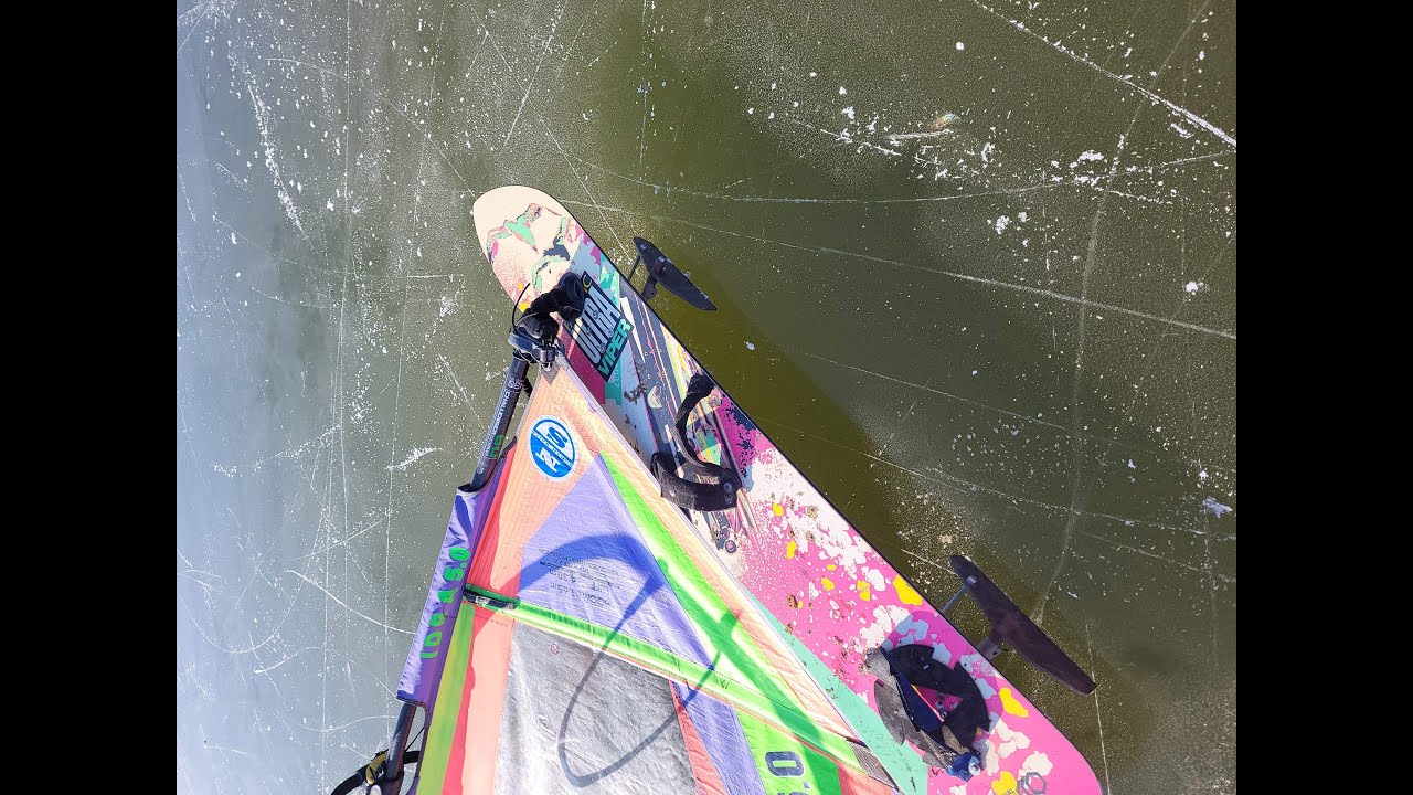 Lake Velence Ice-surf Ice-hockey Ice-wing skating 2024.01.14 - YouTube