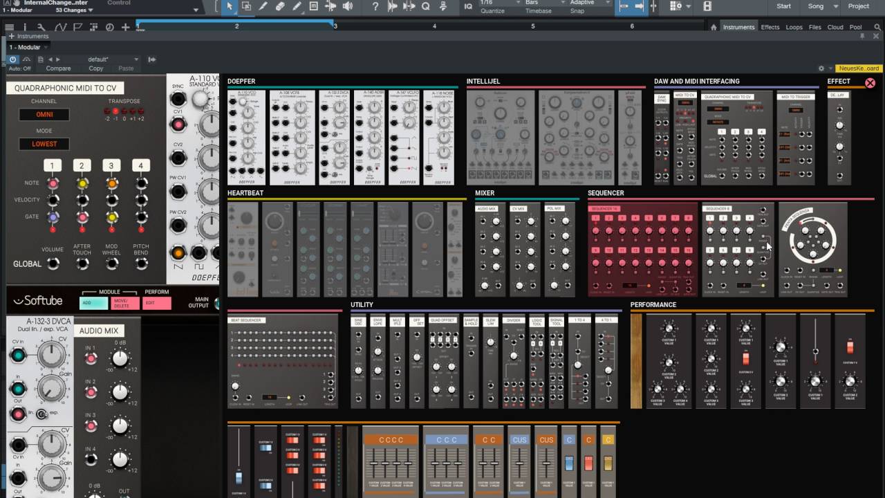 Softube Modular my very first steps in modular synthesis ( Studio One 3 ...