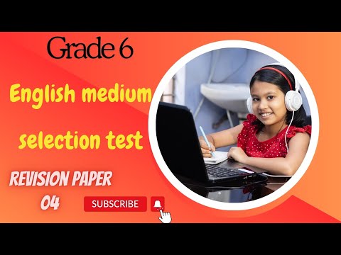 grade 6 English medium | selection test | revision paper | education ...