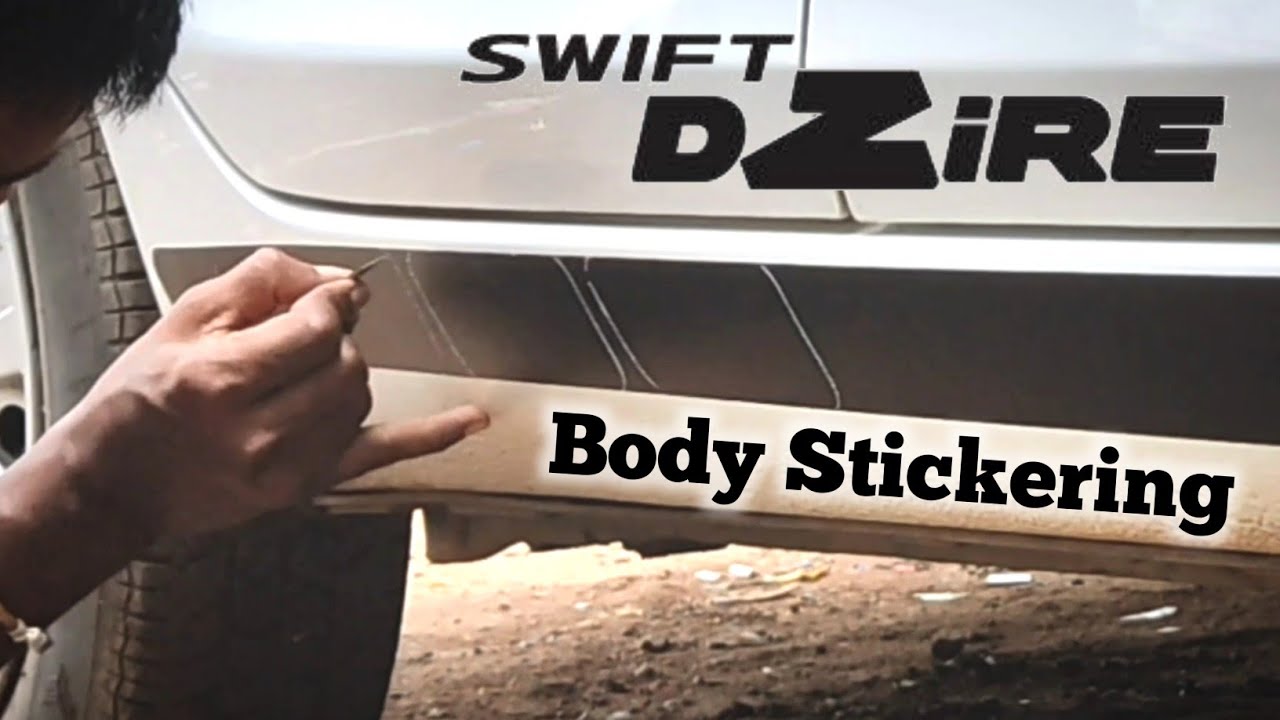 Swift Dzire Body stickering | Swift Car Modified | Sart Jamkhandi - YouTube