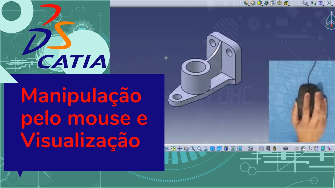 CATIA V5: MANIPULAÇÃO PELO MOUSE E VISUALIZAÇÃO - YouTube