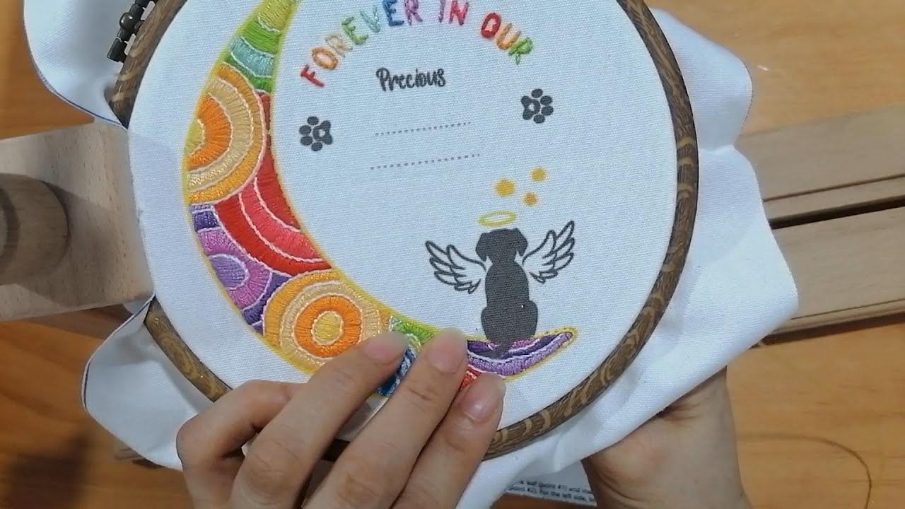 Personalized Pet Memorial Embroidery Kit - YouTube