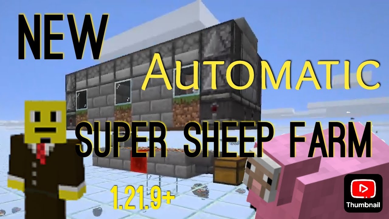 BRAND NEW Auto Wool Farm Design 1.21.9+ - YouTube