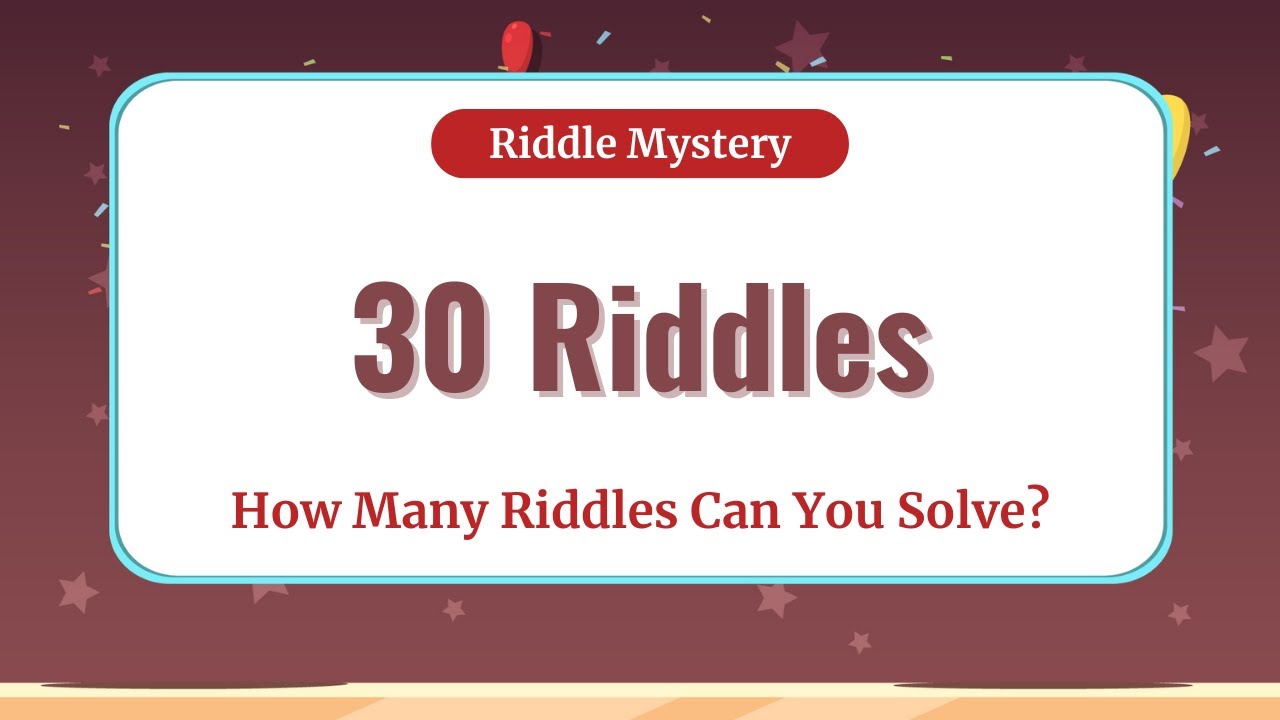 30 Riddle Quiz Questions | Can You Solve These Brain Teasers? Fun ...