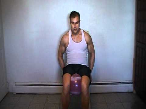 Inner thigh workout using the exercise ball - YouTube