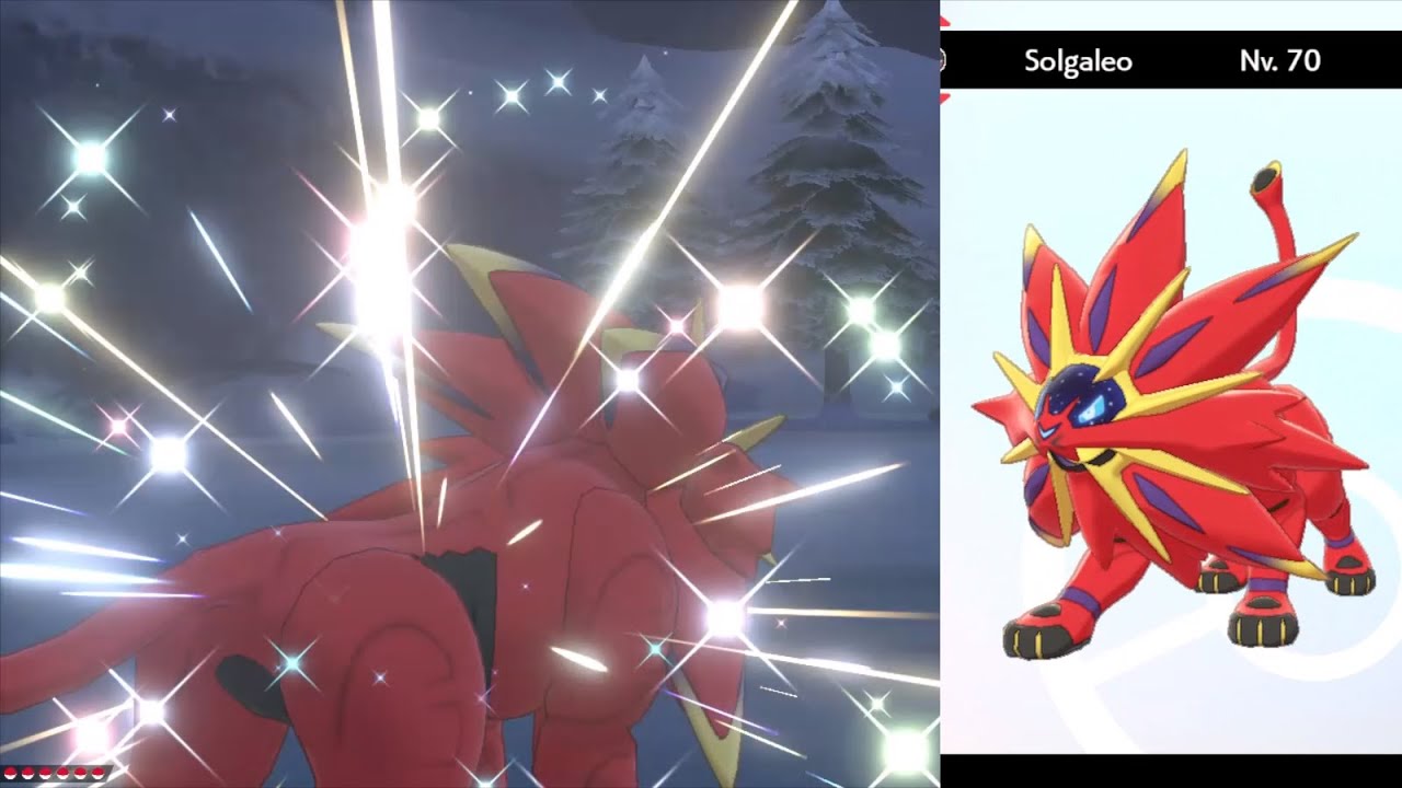 SHINY SOLGALEO from the Max Lair (Dynamax Adventures Pokemon Sword ...