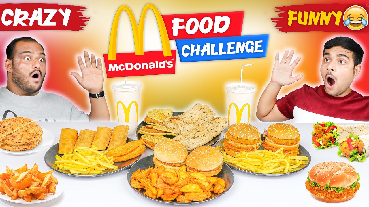 EPIC MCDONALD'S FOOD EATING CHALLENGE | McDonald's Veg Menu Challenge ...