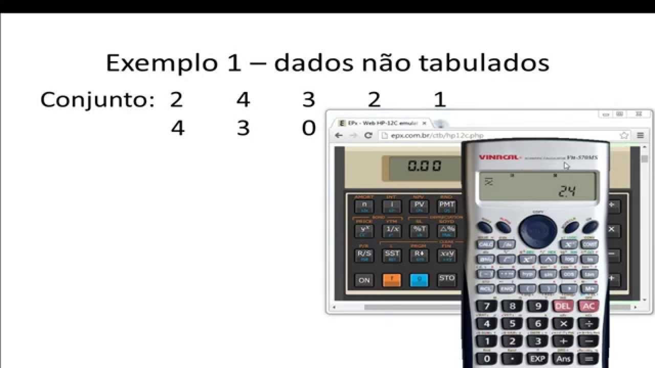 Cálculo de média e desvio padrão em calculadoras científicas e na HP ...