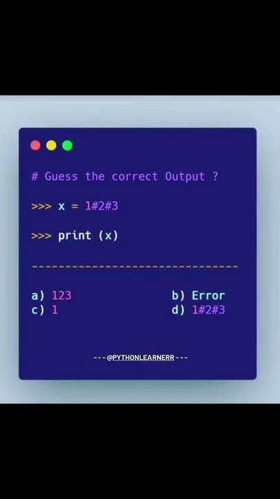 comment your answer 👇🏻#exploreprogramming #python #shortcuts #chat # ...