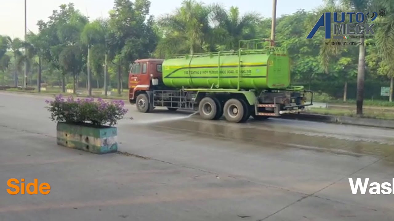 Dust Control Automeck Road Sprinklers - YouTube