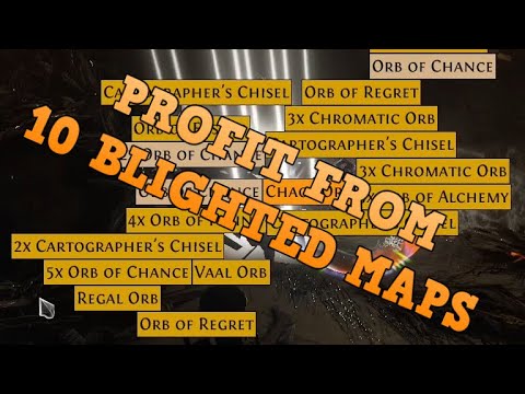 PROFIT FROM 10 BLIGHTED MAPS TIER 16 | BLIGHT | POE | PATH OF EXILE ...