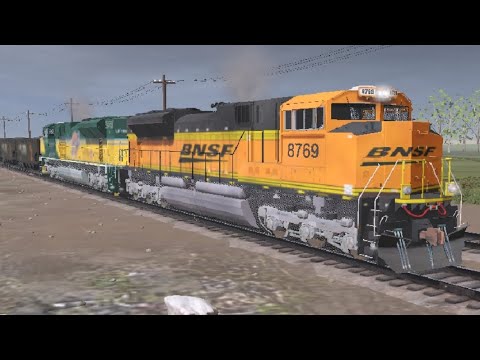 Trainz 3 BNSF #8769 pass by with UP #1995 & BNSF Coal - YouTube