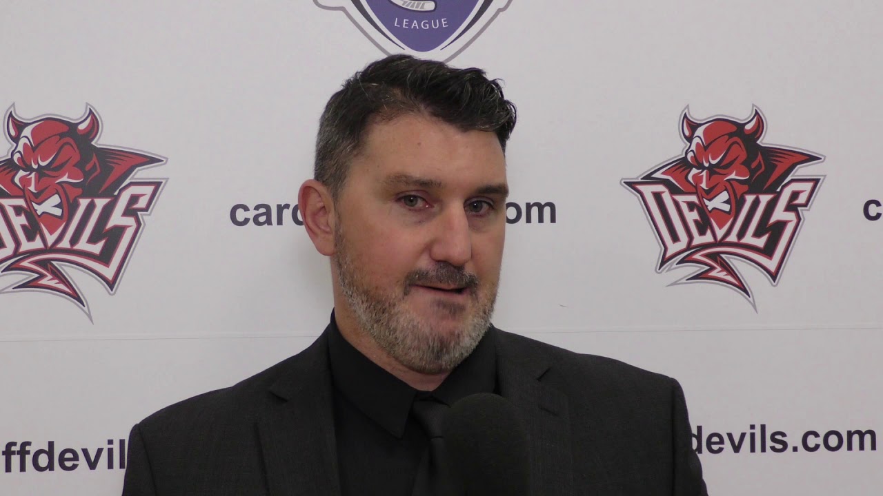 2019-12-22 - Cardiff Devils v Manchester Storm, Ryan Finnerty Interview ...