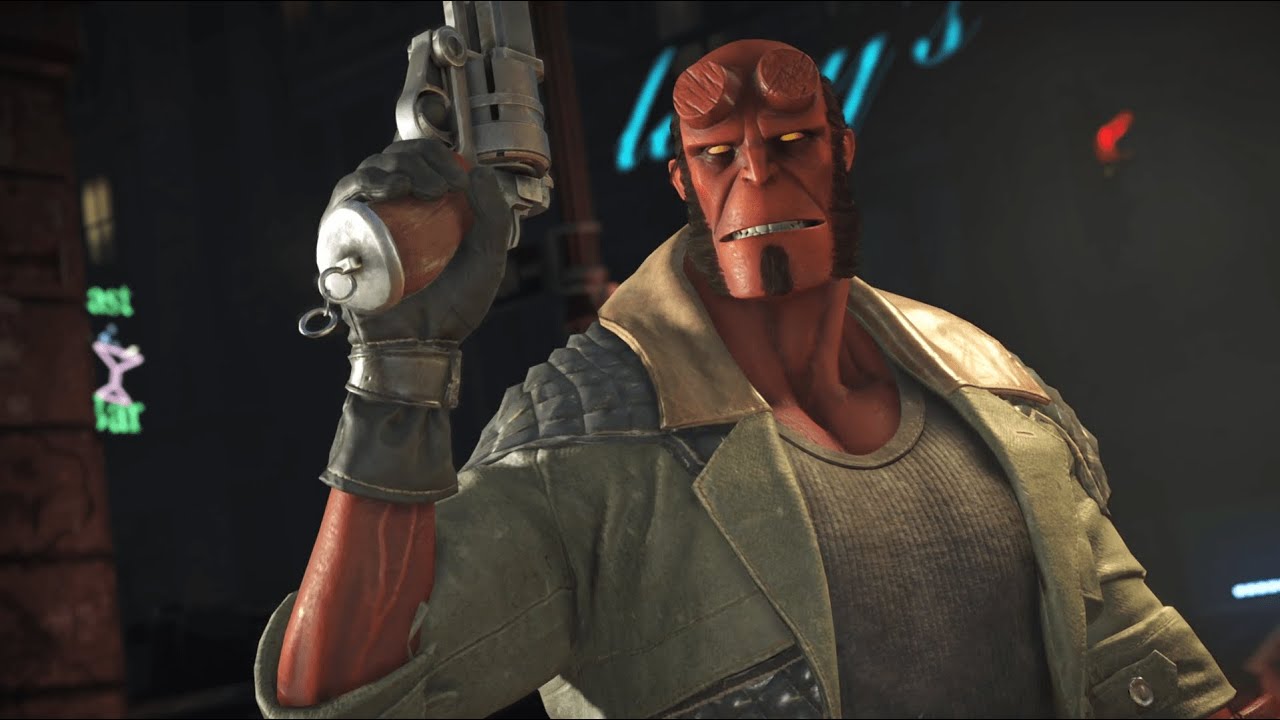 Hellboy vs Batman Injustice 2 4K - YouTube