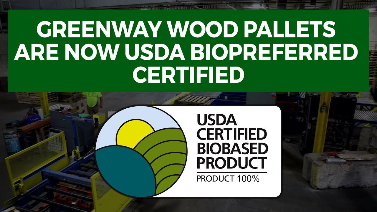 USDA Certified Biobased Wood Pallets - YouTube