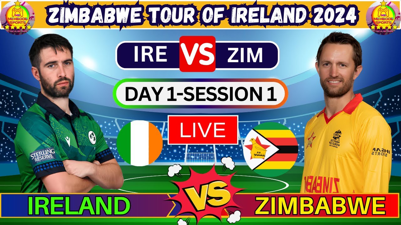 🔴Live: ZIMBABWE VS IRELAND | Live TEST 2024 | IRE vs ZIM Live # ...