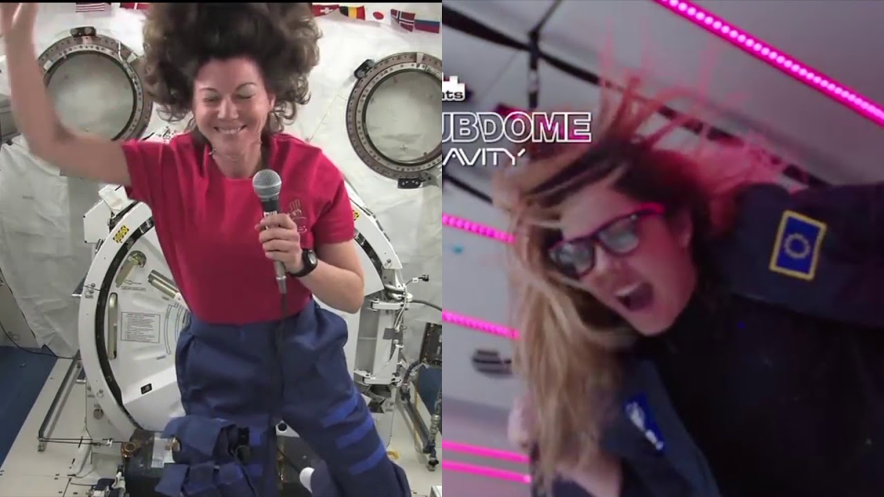 ISS Hair V Zero-G Airplane Hair. Fake Space. - YouTube
