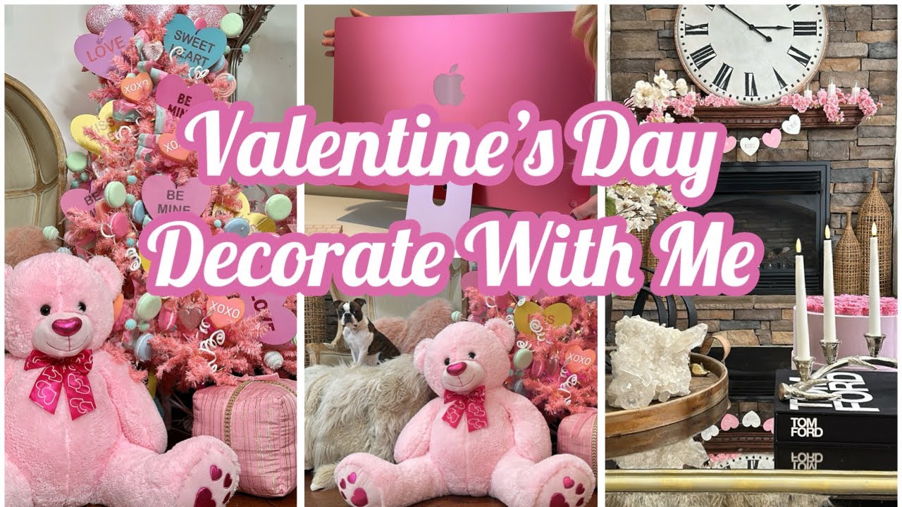 DECORATING FOR VALENTINE'S DAY~UNBOXING PINK IMAC M5~ PINK AESTHETIC ...
