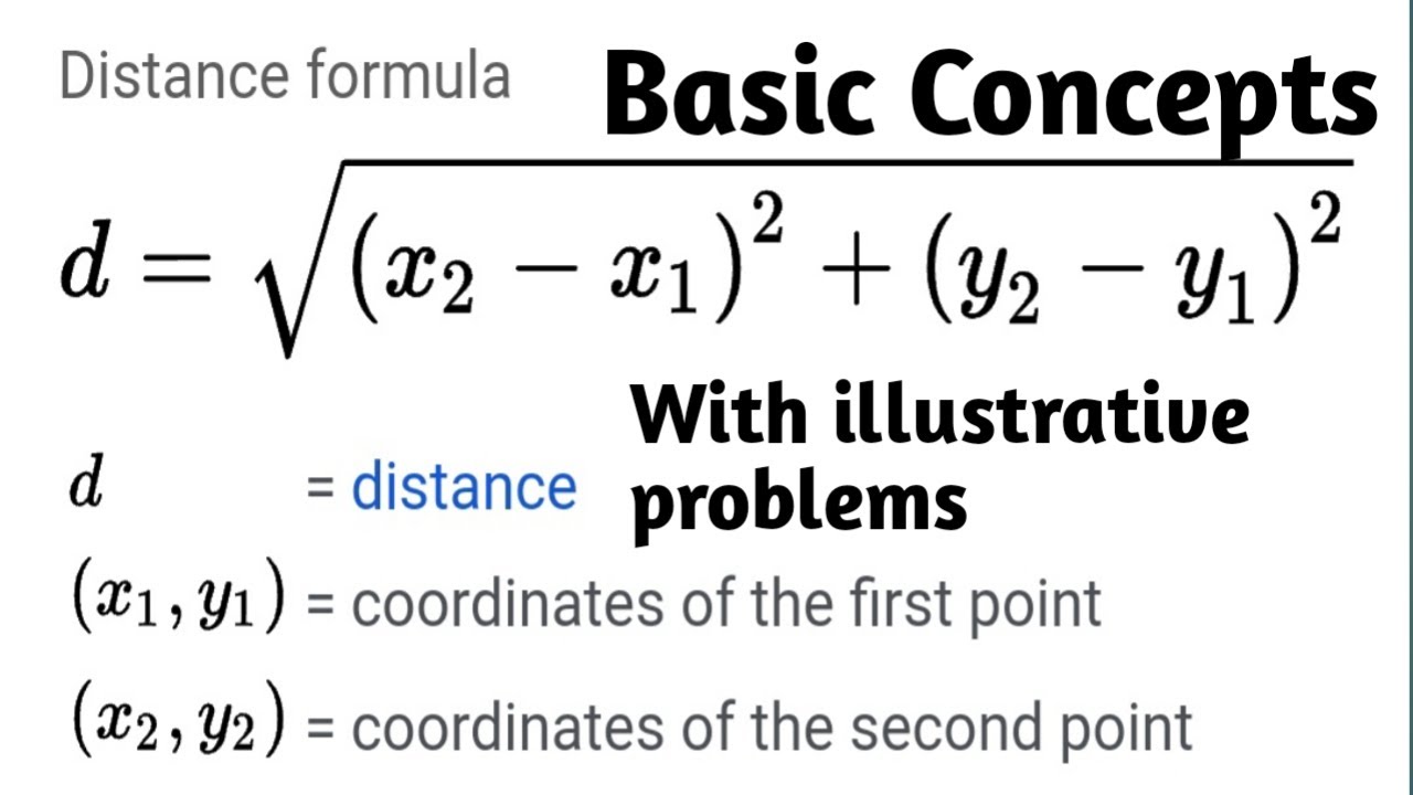 Distance formulae || Basic Concept - YouTube