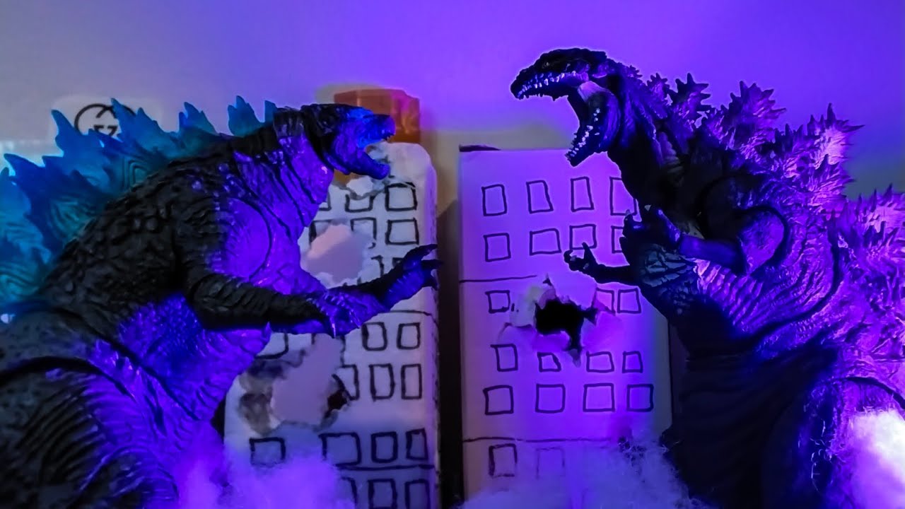 Legendary Godzilla (Base) vs. Shin Godzilla | EPIC STOP MOTION BATTLE ...