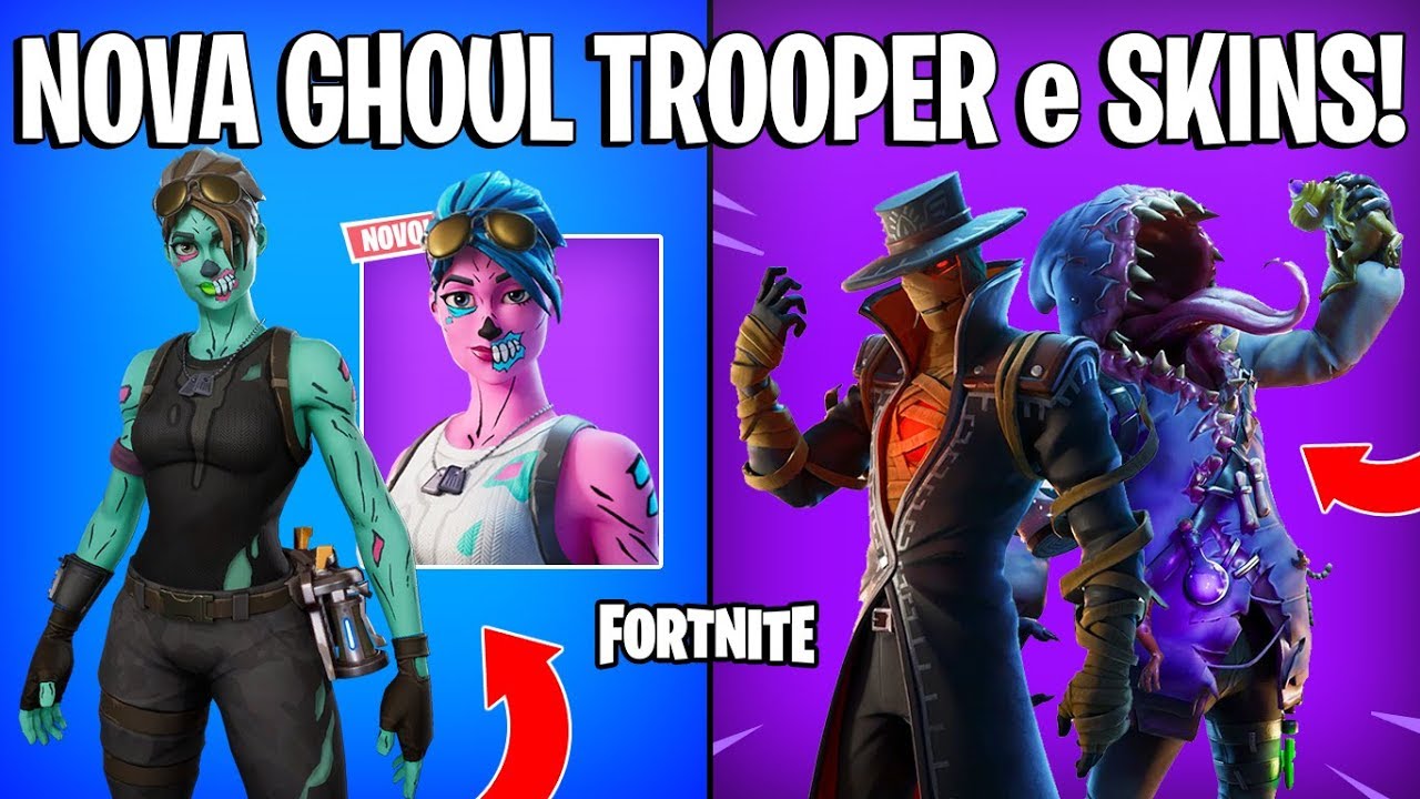 FORTNITE - GHOUL TROOPER, SKINS DE HALLOWEEN e ESTILO RARO! - YouTube