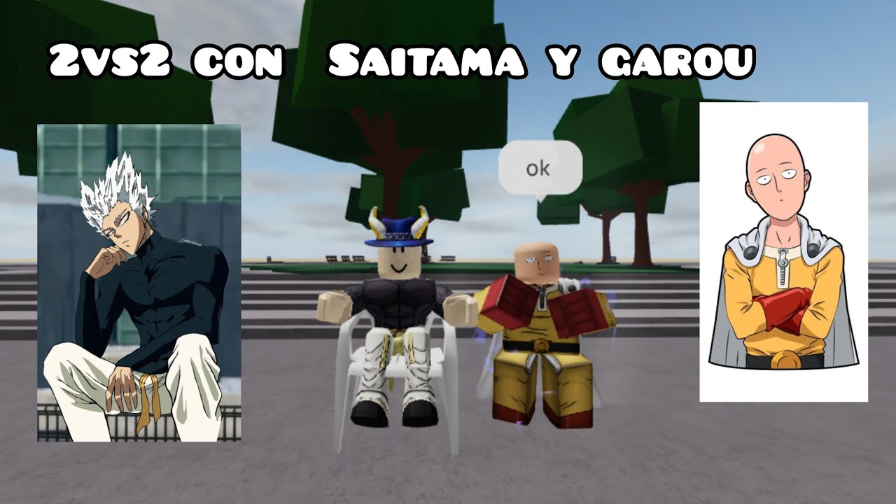 2vs2 con Saitama y garou en strongest battergrounds #roblox - YouTube