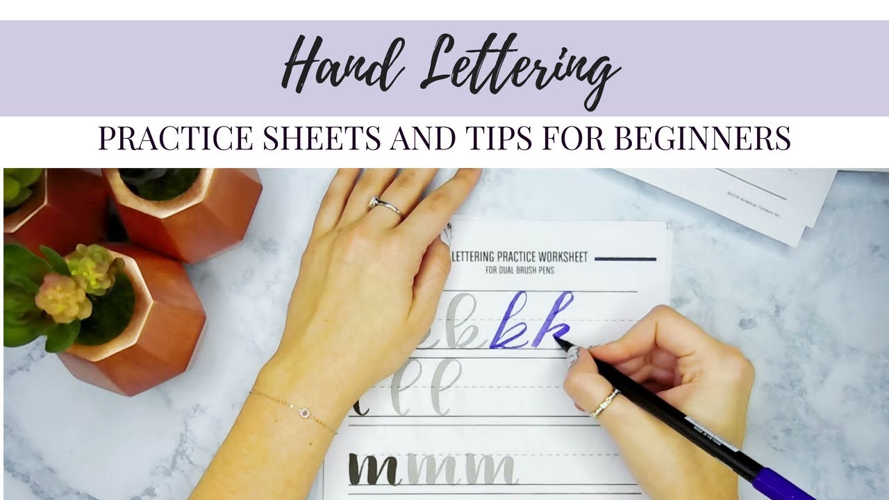 Learning How to Hand Letter | Plus FREE TomBow Practice Sheets - YouTube