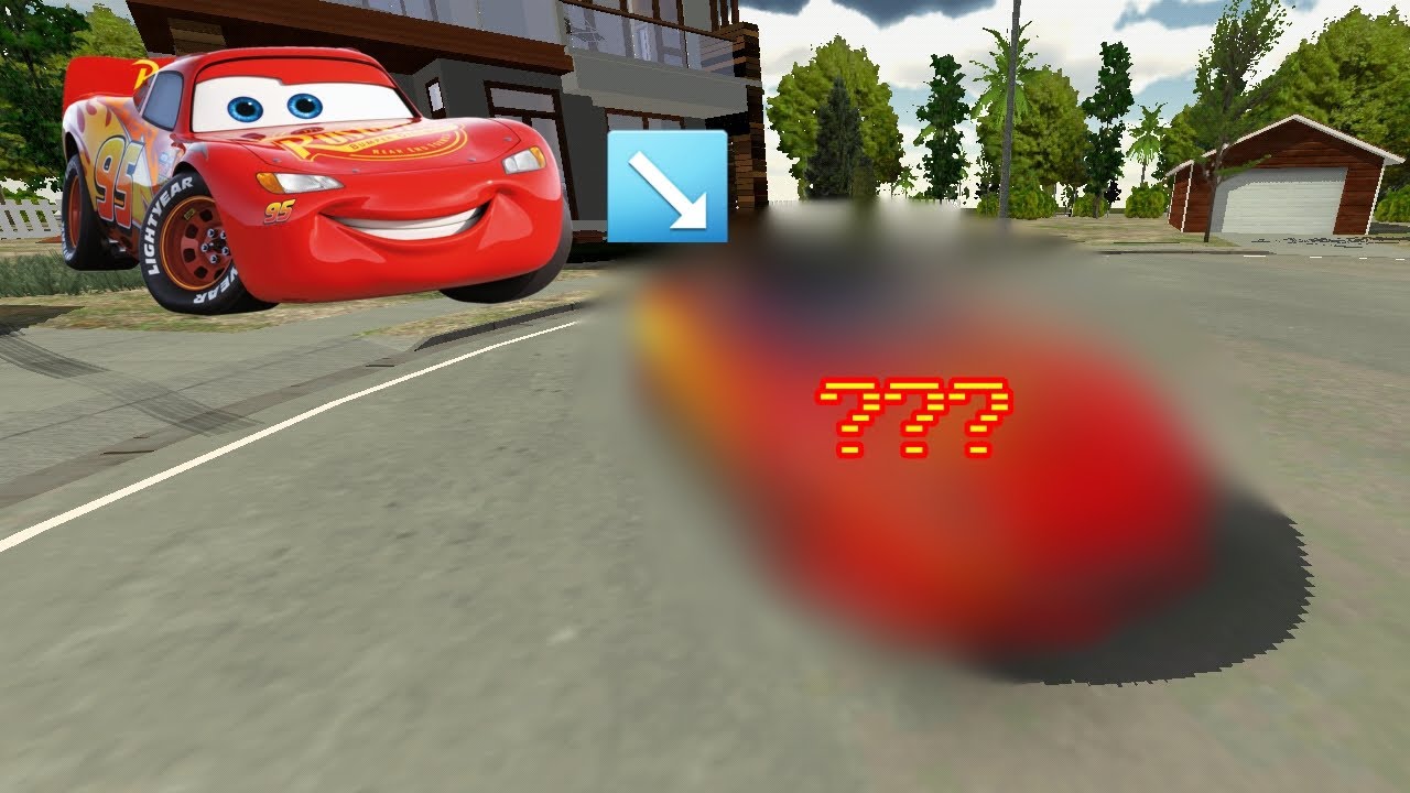 asi fue como hice al Rayo McQueen en Car Parking Multiplayer - YouTube
