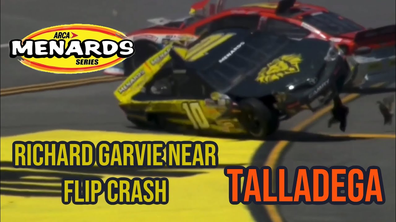 Richard Garvie Near Flip | ARCA Menard 2022 Talladega - YouTube