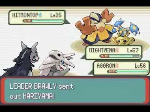 Pokémon Emerald - Gym Leader Brawly (Rematch #1) - YouTube