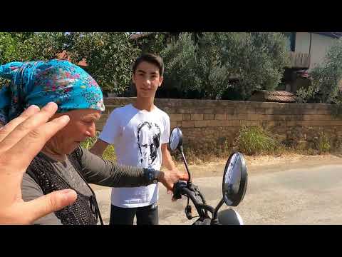 KÖYDE SÜPER KADIN CANFİDANA ELEKTRİKLİ BİSİKLET KURSU VERDİM  SÜPER KADIN EHLİYET ALIYOR