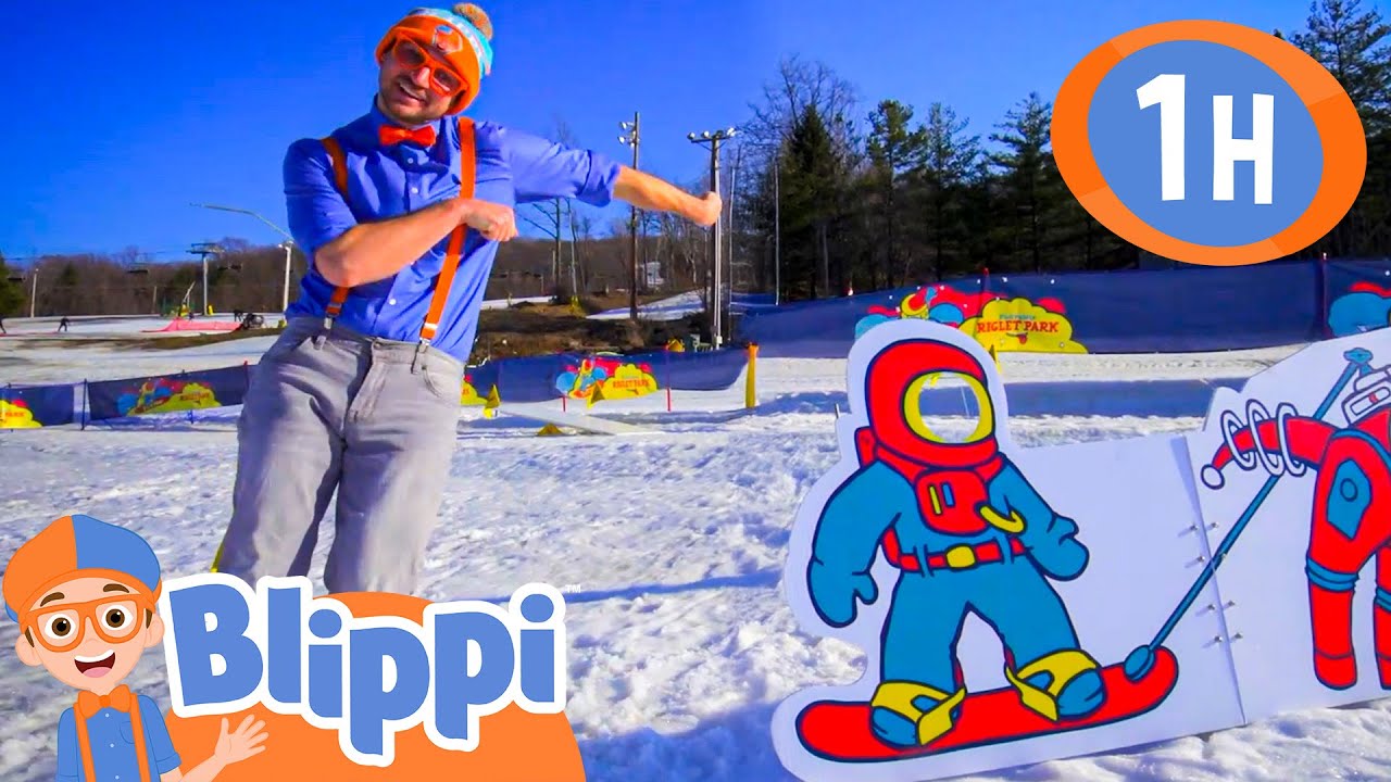 Blippi Visits Mountain Creek Resort and Learns How to Snowboard ...