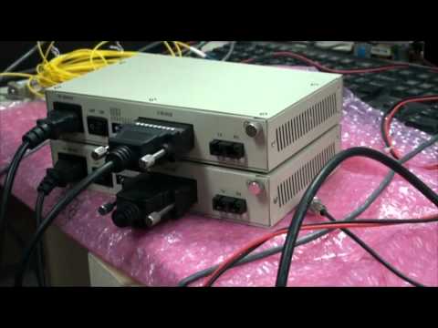 V35 over fiber converter / modem testing example - YouTube