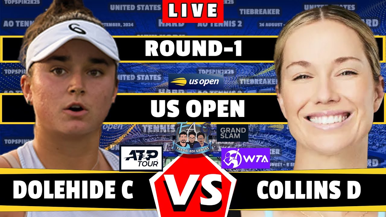 🔴LIVE: Collins D vs Dolehide C • US OPEN 2024 #round1 #Collins # ...