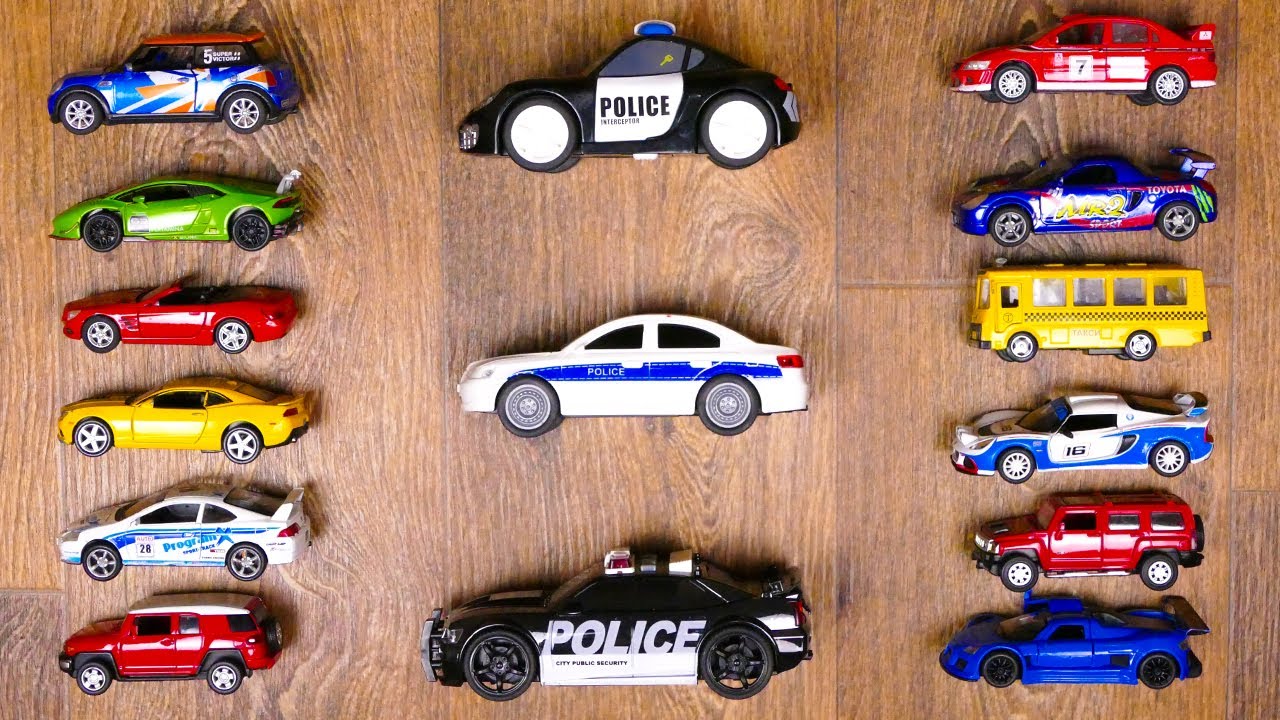 A Lot Cool Diecast Cars and Plastic Police Cars Picked From the Floor ...