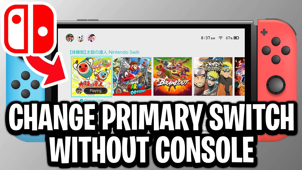 How To Change Primary Nintendo Switch Without Original Console - Full ...