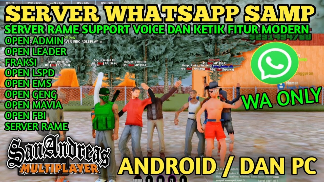 SERVER GTA SAMP WA ONLY RAME !! RIVIEW SERVER GTA SAMP ROLEPLAY ...