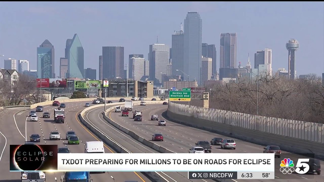 TxDOT prepares for busy travel day during solar eclipse on Monday - YouTube