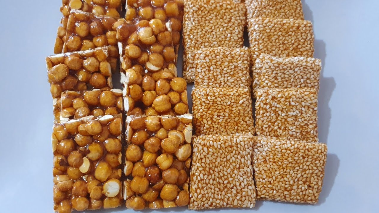 2 Ways Chikki Recipes With Sugar, Til Chikki, Chana Chikki | Chikki ...