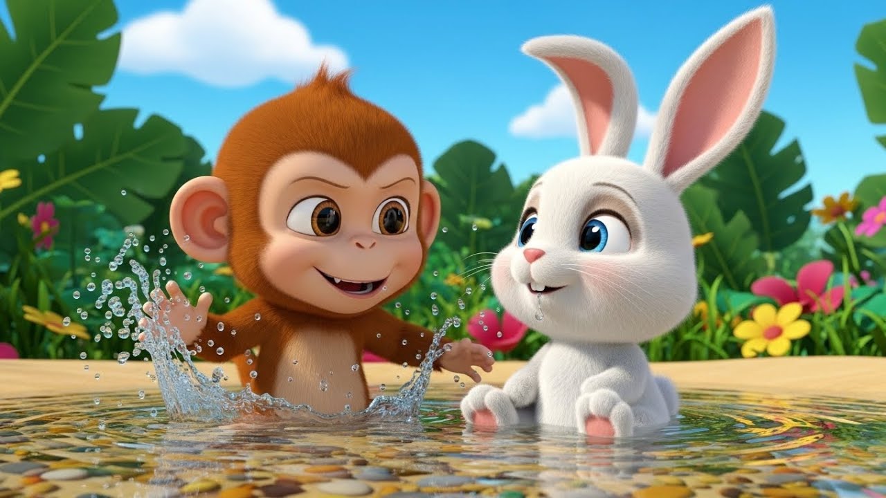 Little Monkey Song 🐒🌴 | Cute 3D Nursery Rhyme for Toddlers | Kids ...