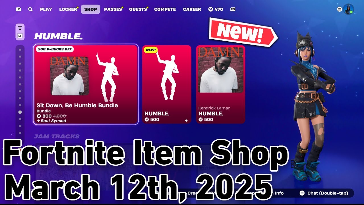 *NEW* KENDRICK LAMAR (HUMBLE) ICON EMOTE! Fortnite Item Shop - YouTube