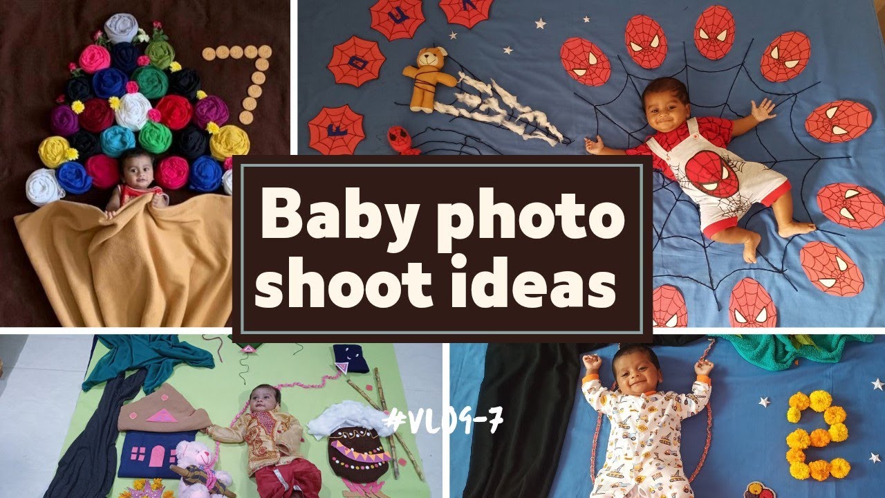 Toshan monthly birthday photos #babyphotoshoot# ...