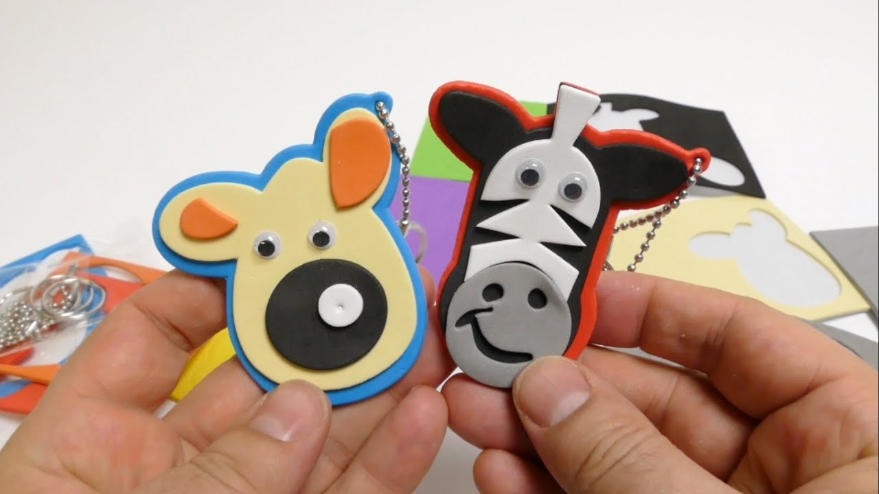Children's Craft Kits - Make Your Own Keyring Friends by Grafix - YouTube
