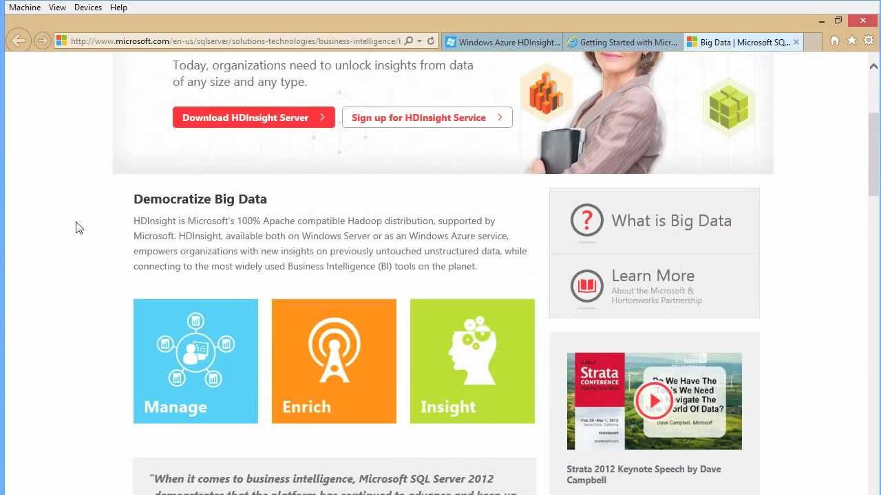 Windows Azure HDInsight Introduction and Installation - YouTube