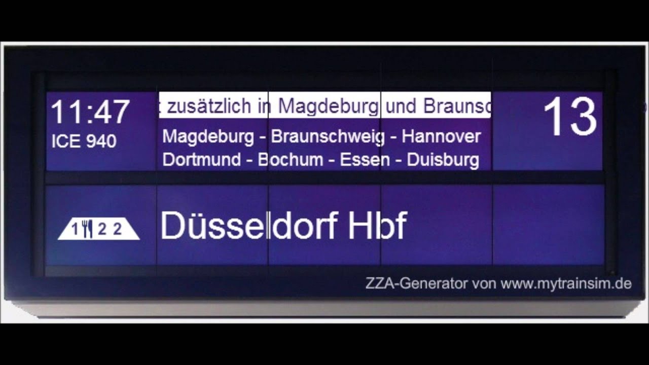 Bahnsteigansage für ICE 940 - YouTube
