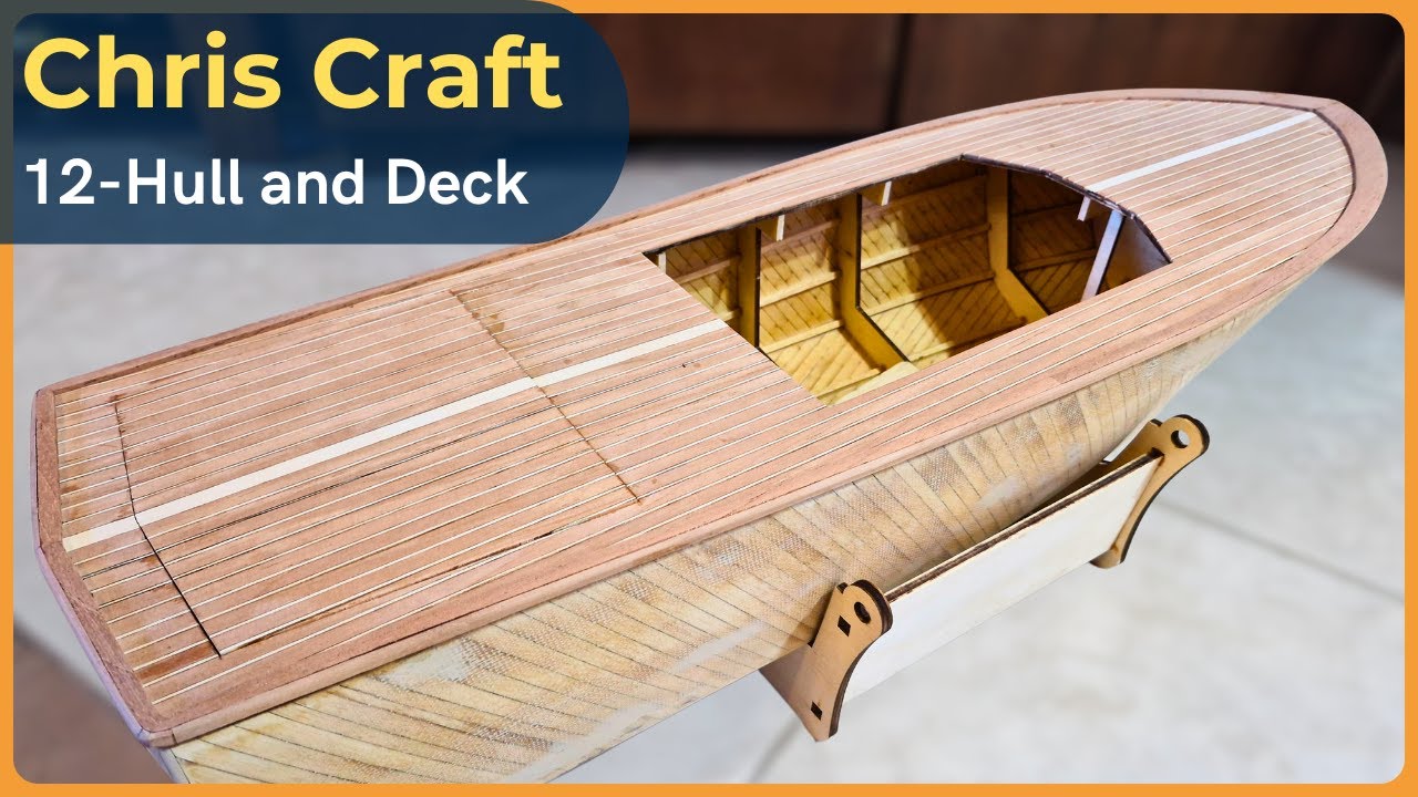 Chris Craft Constellation model hull and deck #RC #DIY #kit #boat - YouTube