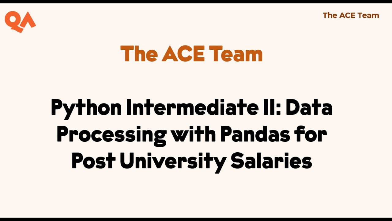 Python Intermediate II: Data Processing with Pandas for Post University Salaries - YouTube