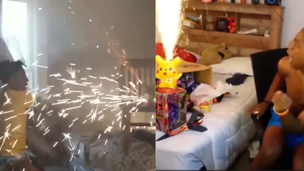 Ishowspeed lighting fireworks 2022 vs 2023 - YouTube