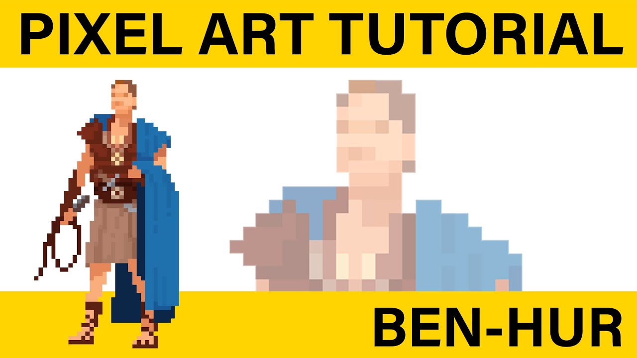 Ben-Hur part 2 and T-800 Part 1- Pixel Art Tutorial - YouTube