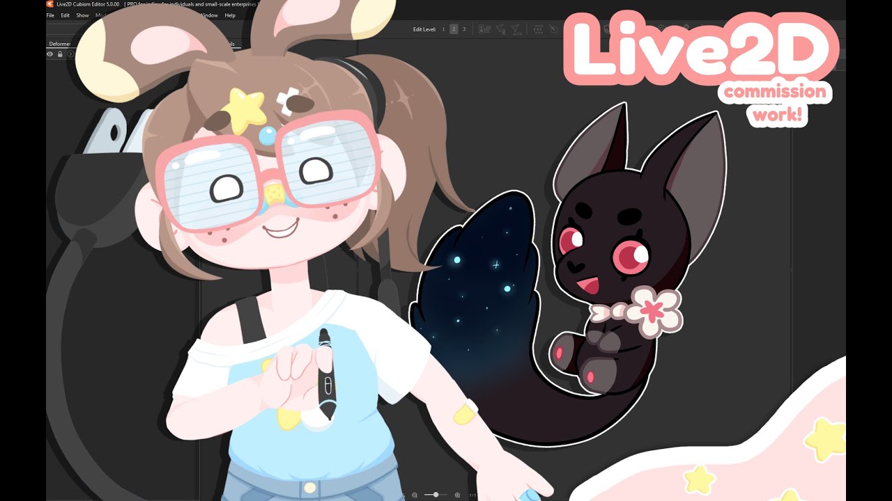 Rigging a lil guy, Live2D Mascot Model Work! - YouTube